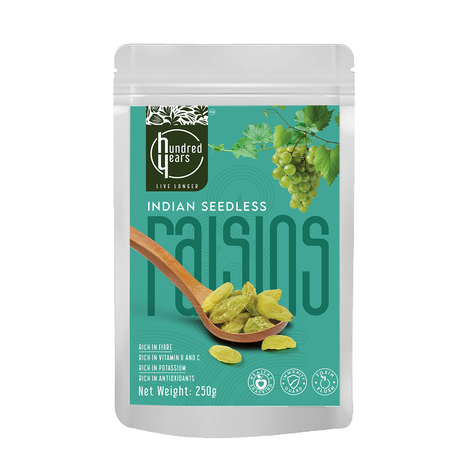 Relish premium, nutritious & wholesome Raisins from HundredYears.